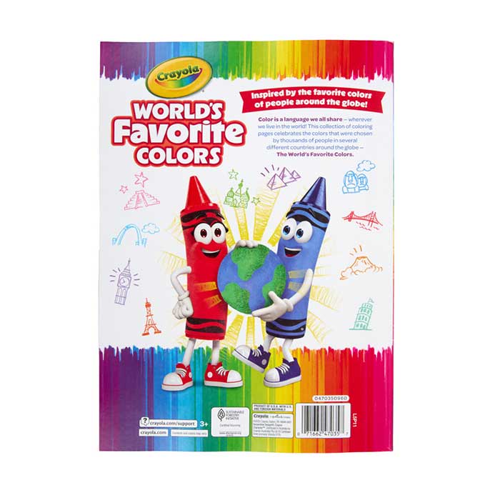Crayola World’s Favorite Colors Coloring Book – 288 Pages