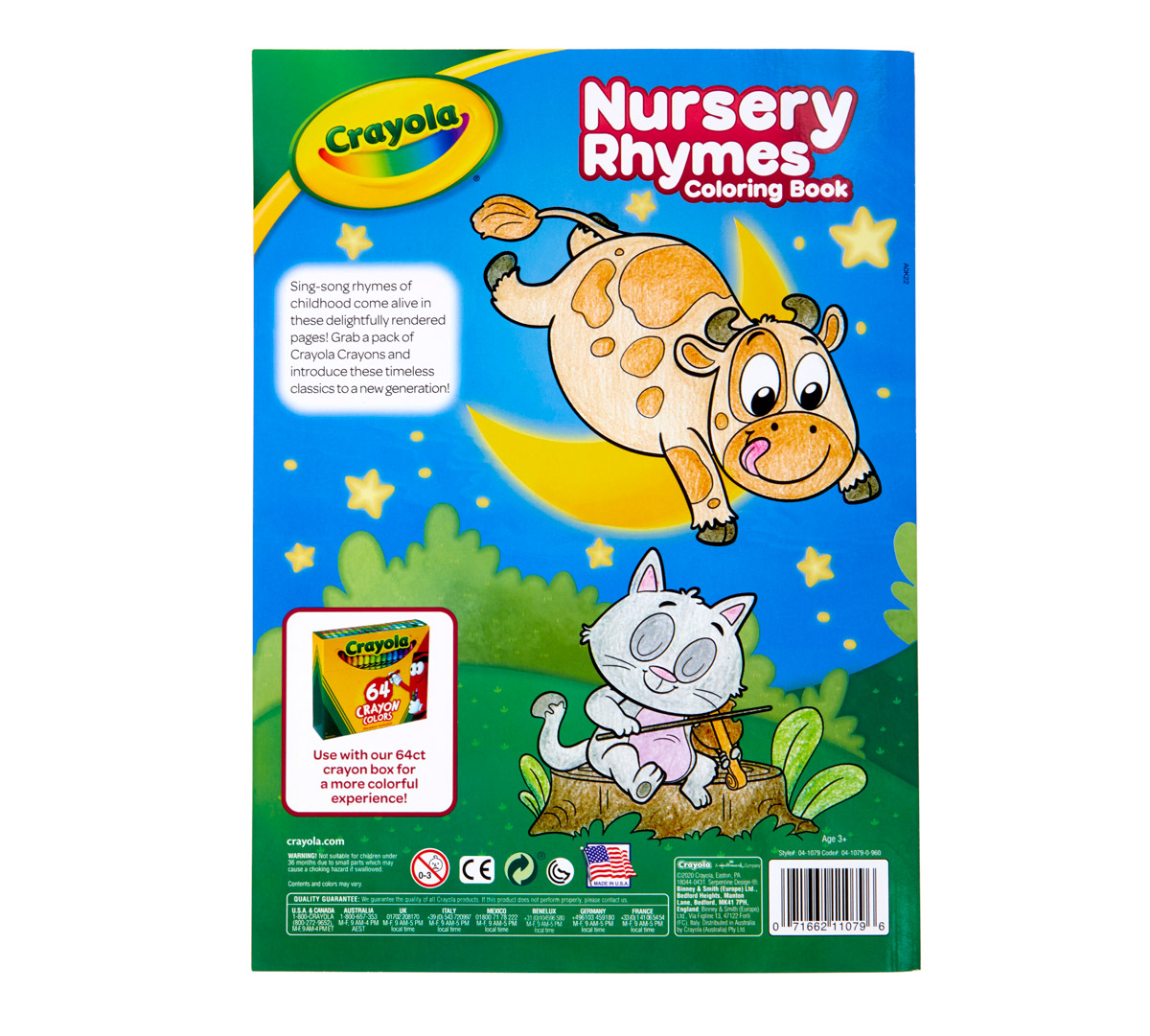 Nursery Rhymes Coloring Book with Stickers