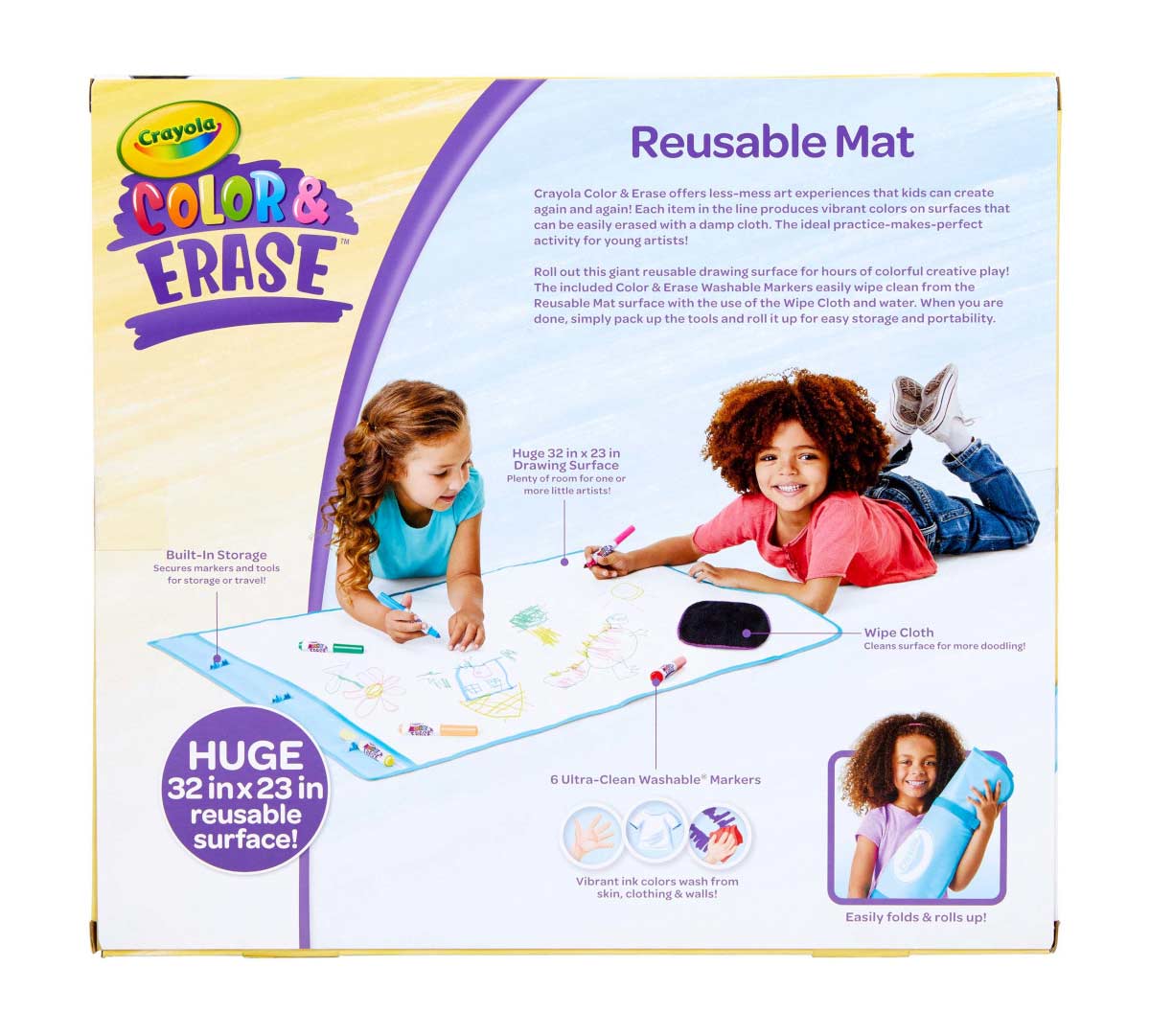 Color and Erase Mat, Travel Coloring Kit